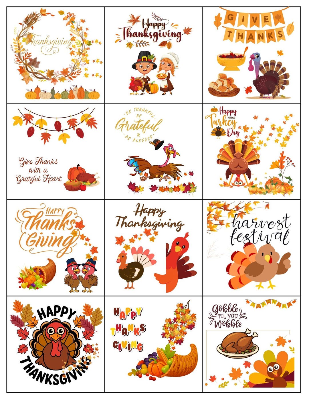 Gobble! Gobble! Turkey Memory Match Game - Etsy
