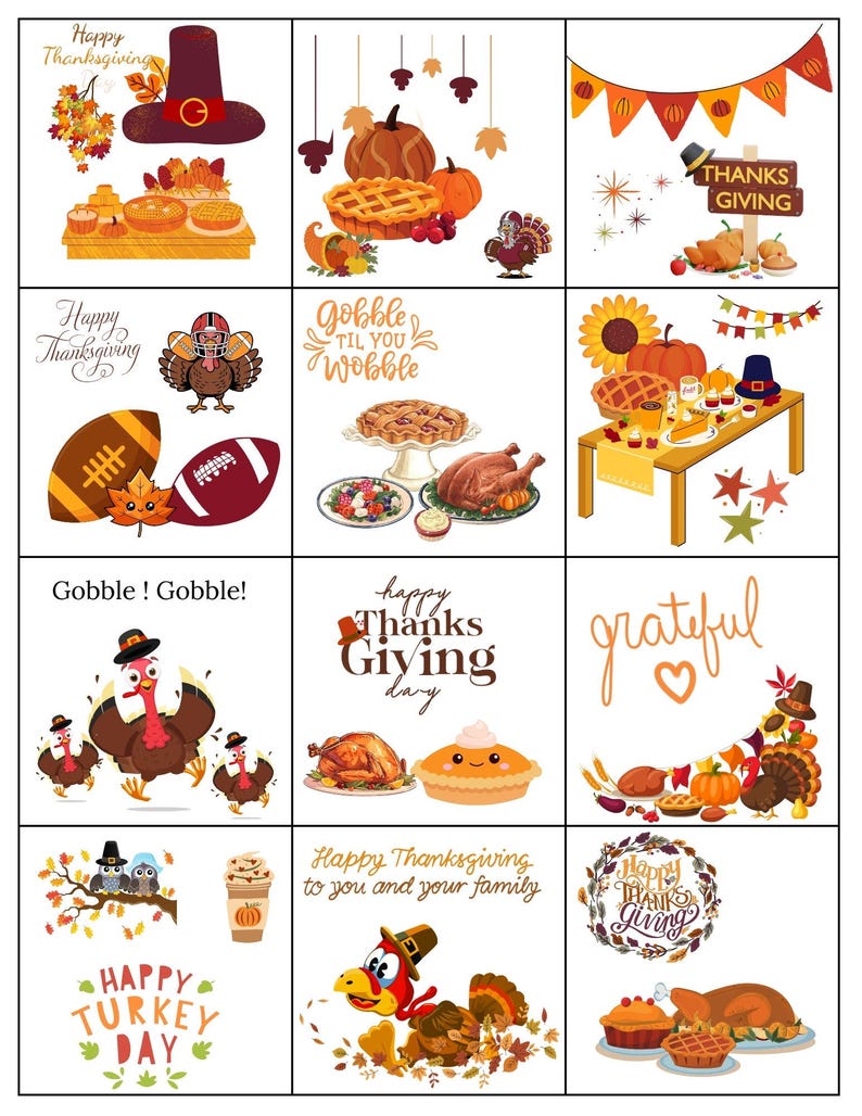Gobble! Gobble! Turkey Memory Match Game - Etsy
