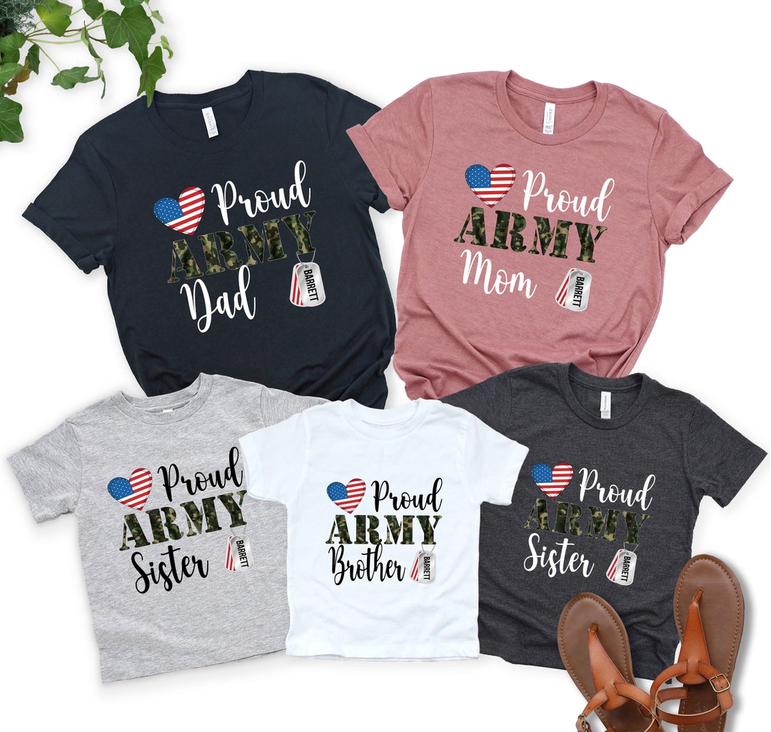 Custom Army Shirts Proud Army Mom Usa Army Shirts Army - Etsy