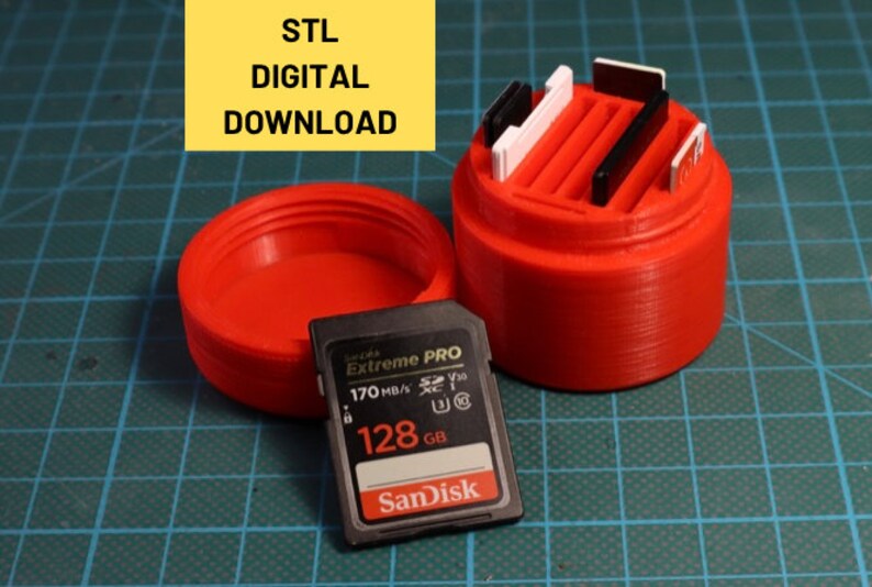 Sd Card Case - 3d Print Stl File, Digital Download - Etsy
