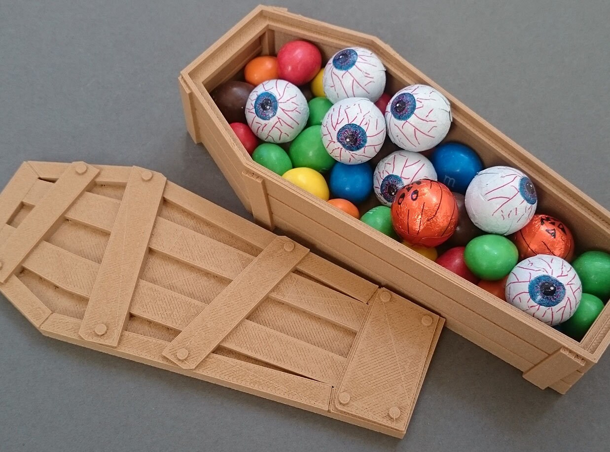 Halloween Coffin Pot Decoration 3d Stl File Print Pack Digital Download ...