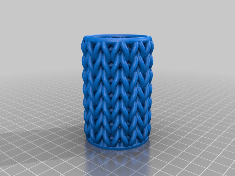 Knitted Cylindrical Containers 3d Print Pack Knitted Holder - Etsy