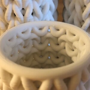 Knitted Cylindrical Containers, 3d Print Pack Knitted Holder, Rope Case ...