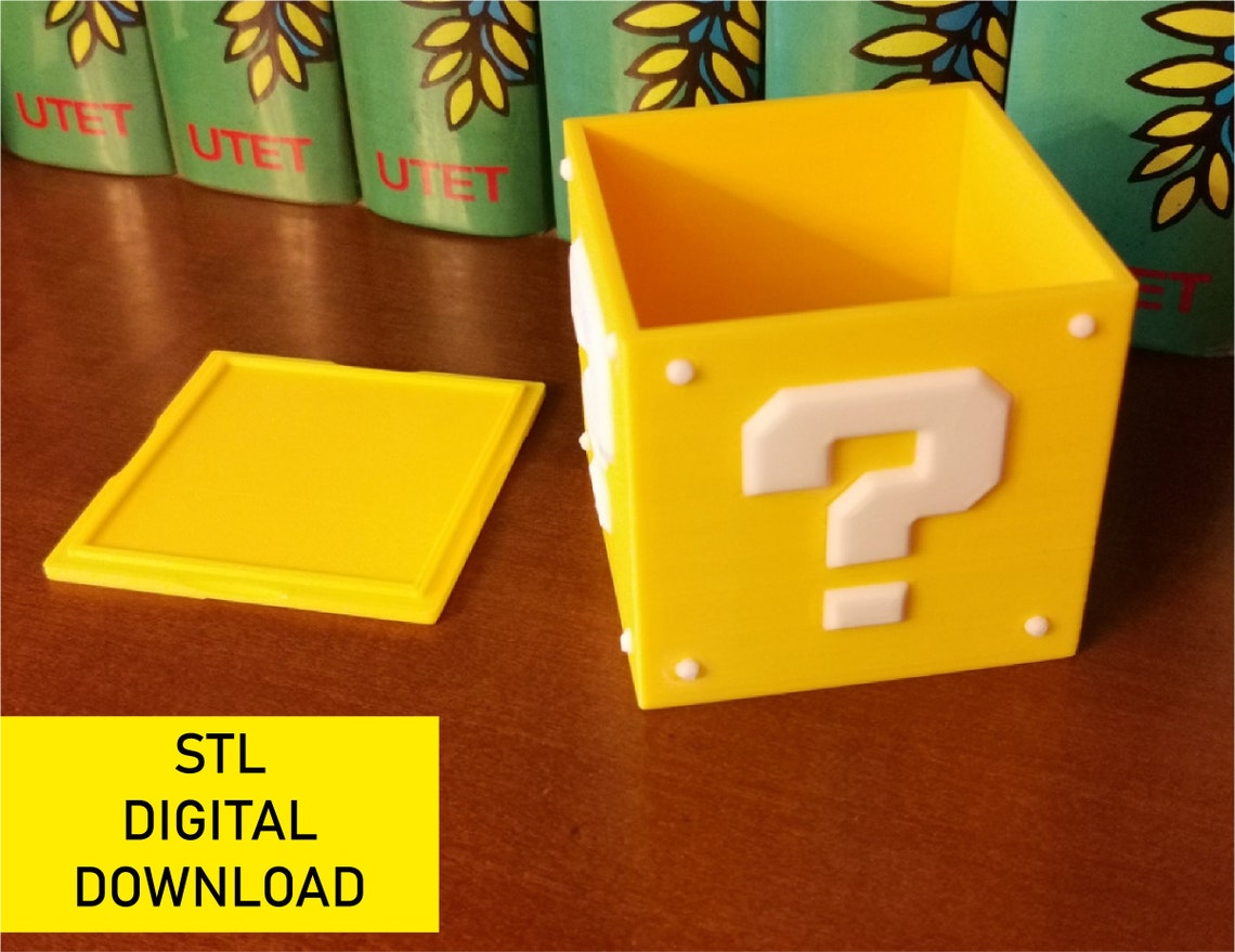 Mario Mystery Box Stl Format, 3d Print Digital Download , Mario Bros ...