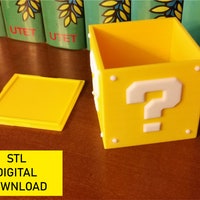 Lockable Mario Question Block: Personalized Storage Box & Piggy Bank - Etsy