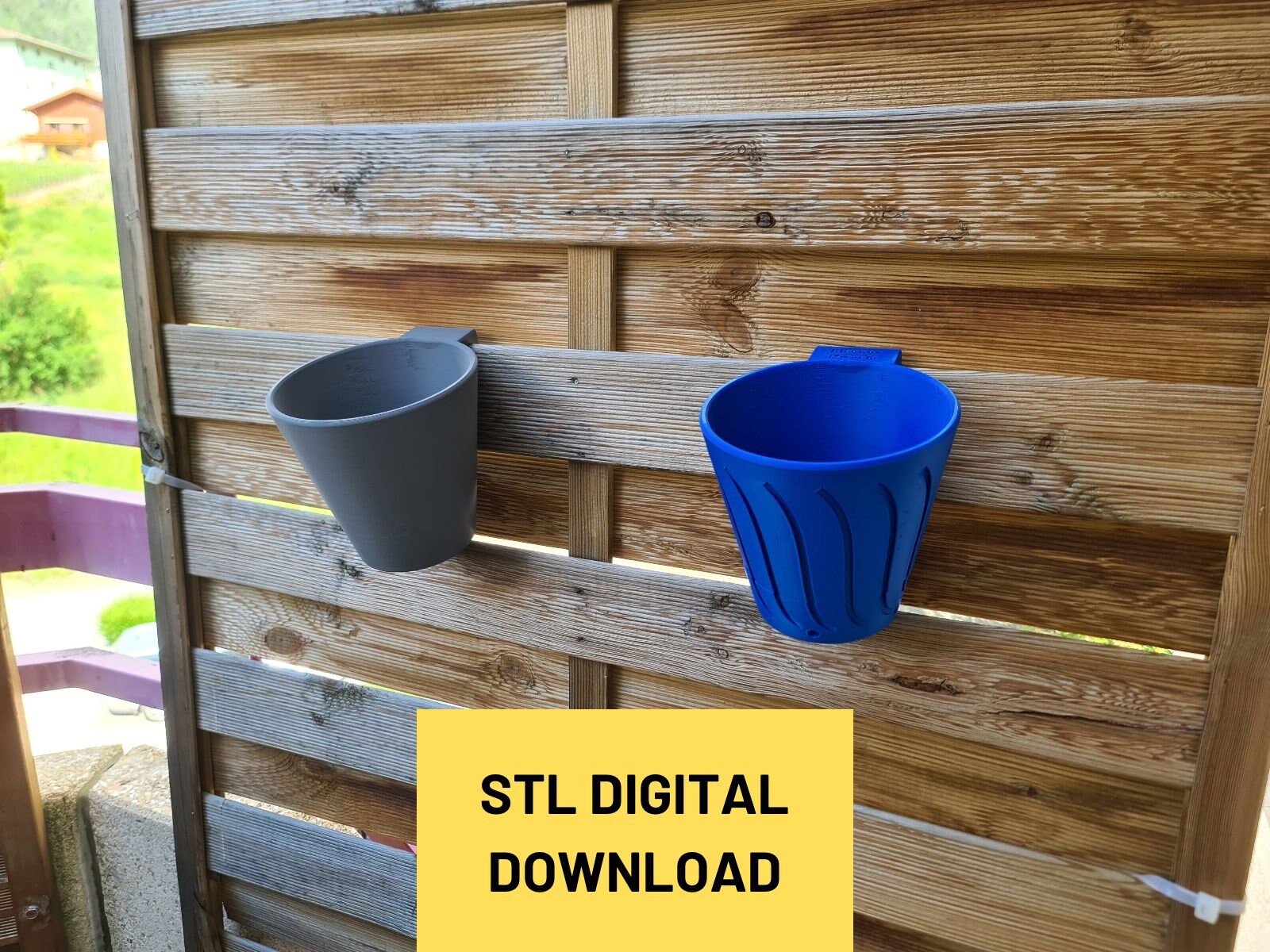 Flower Pot for Fences 3d Print Stl File, Digital Download - Etsy