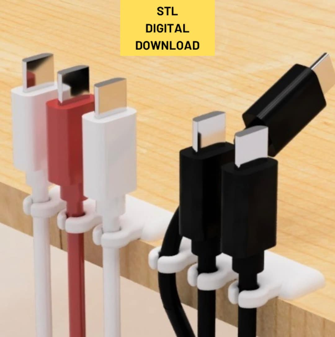Usb Cable Holder - 3d Print Stl File, Digital Download - Etsy