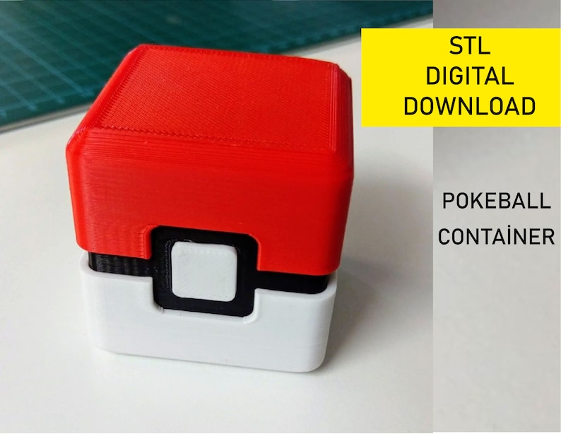 Pokeman Quest Pokeball Container Stl File 3d Printer File - Etsy