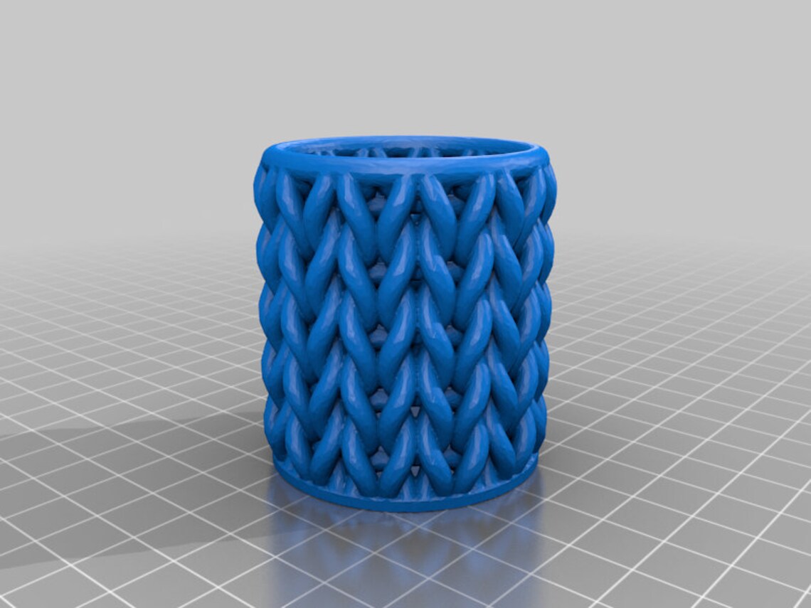 Knitted Cylindrical Containers 3d Print Pack Knitted Holder - Etsy