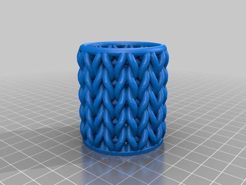 Knitted Cylindrical Containers 3d Print Pack Knitted Holder - Etsy