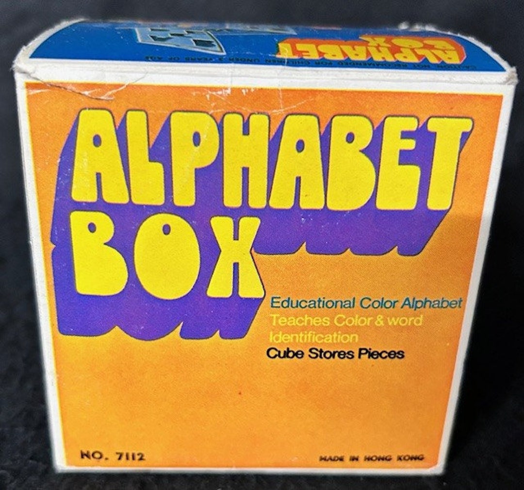 Vintage Alphabet Box Educational Toy - Etsy
