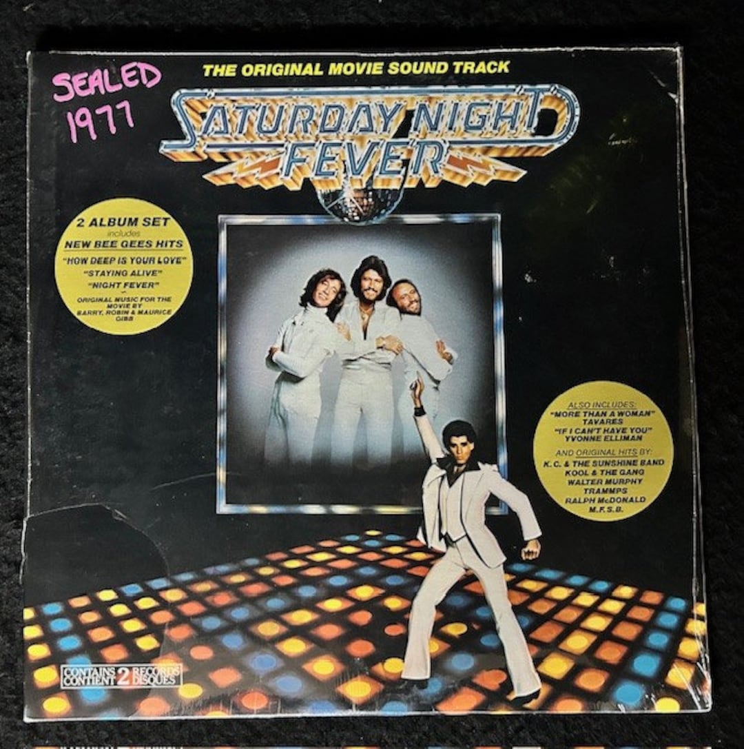 1977 SEALED Saturday Night Fever Original Movie Soundtrack 2 Album Set ...