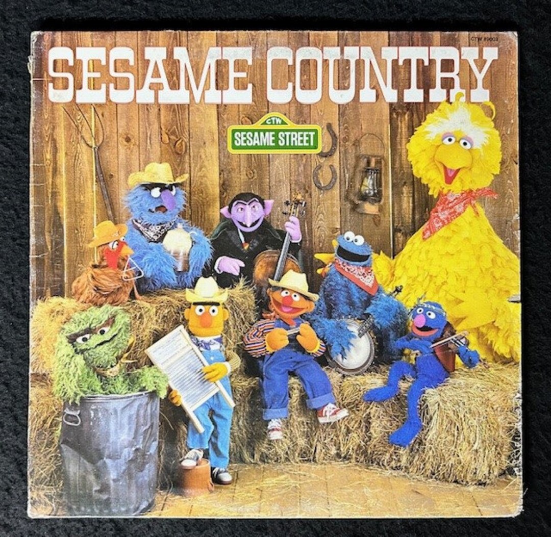 Set of 2 Vintage Sesame Street Vinyl Records - Etsy