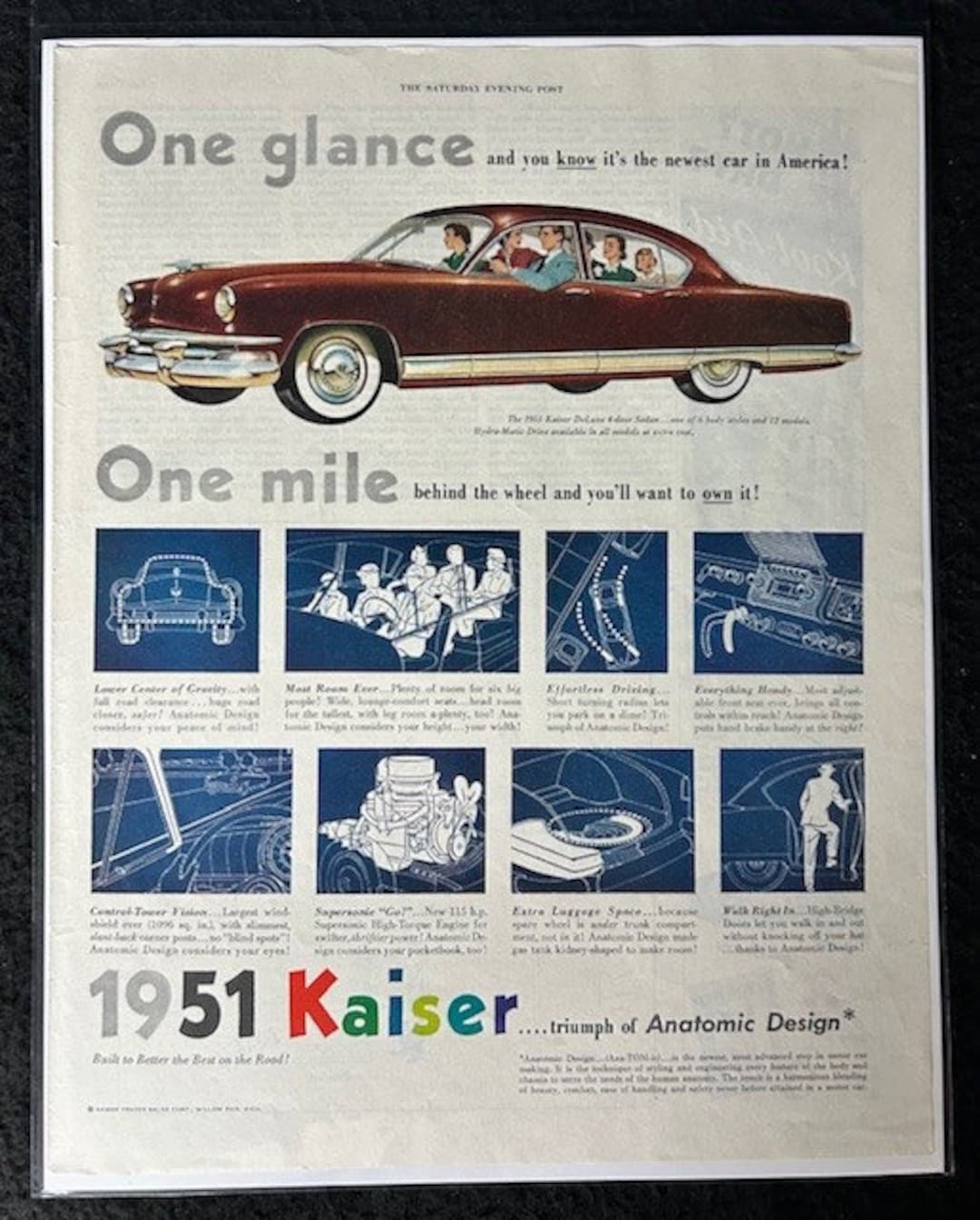 Original 1950 Kaiser Magazine Advertisement - Etsy