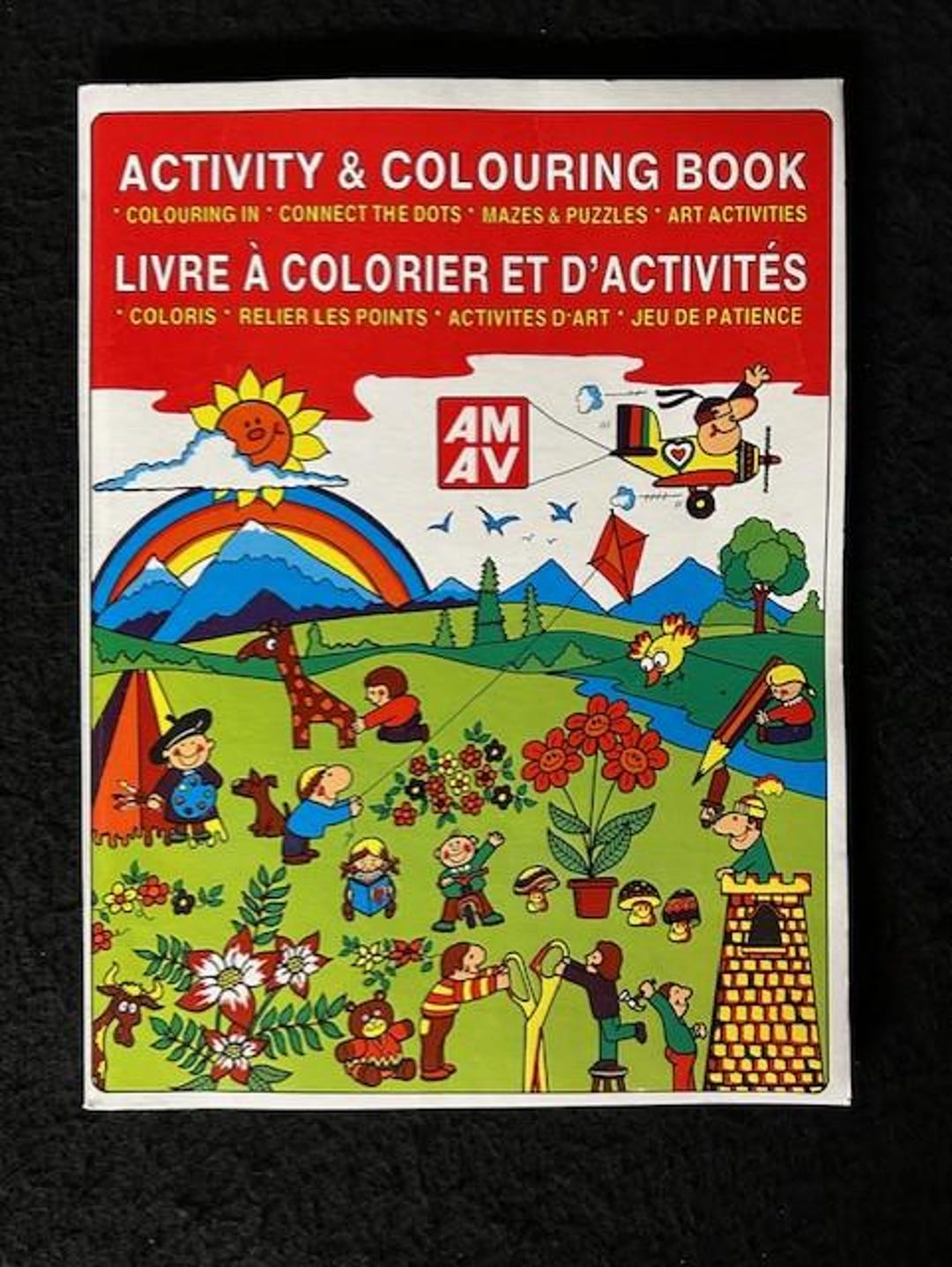 Vintage 1985 AMAV Activity & Colouring Book - Etsy