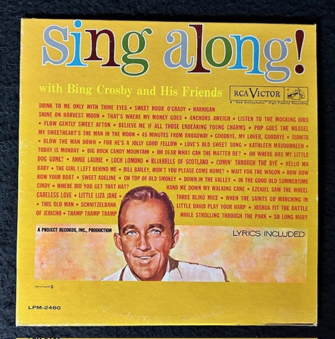 1961 Sing Along With Bing Crosby and His Friends Vinyl Record - Etsy