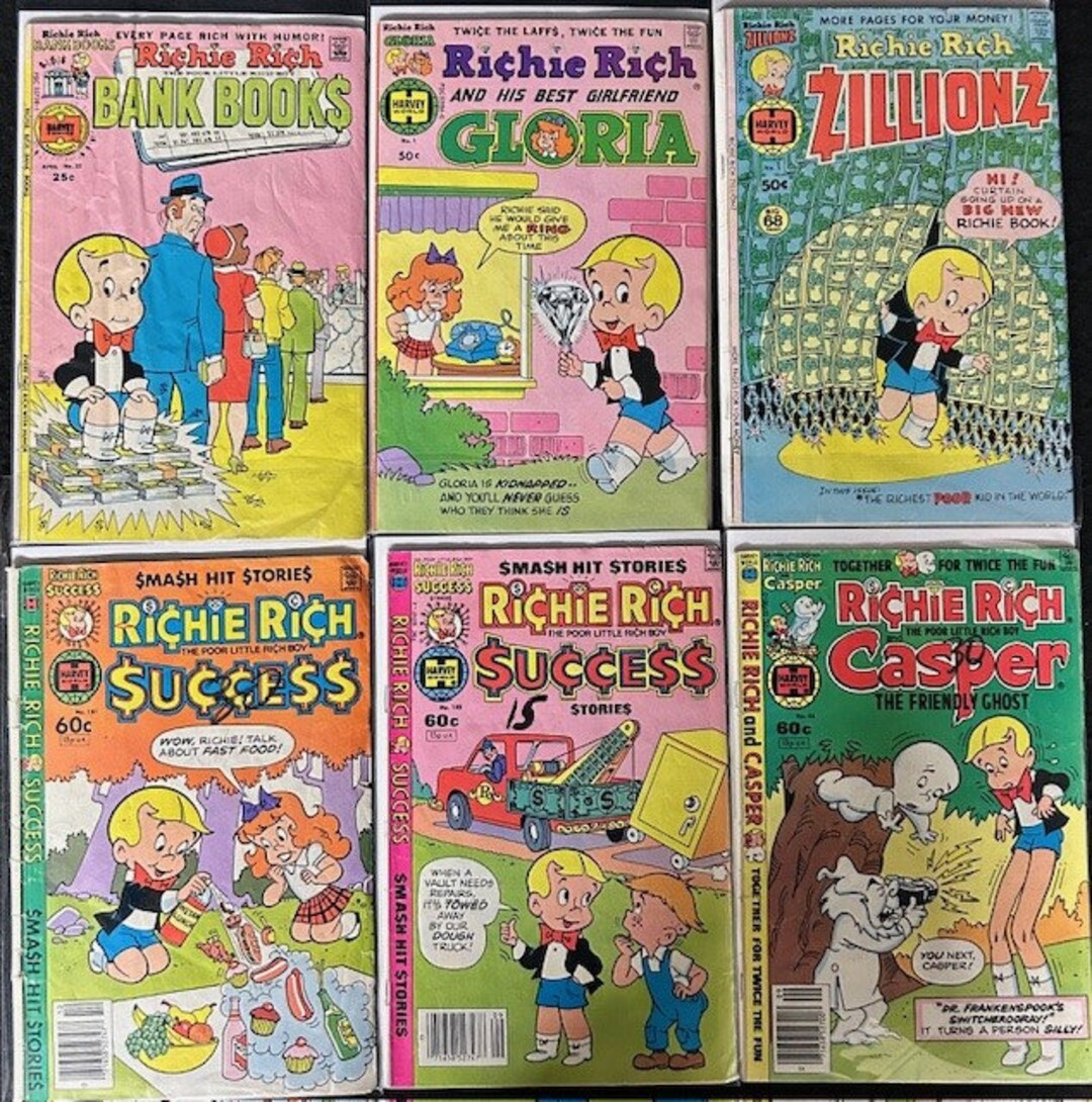 Lot of 15 Richie Rich Comic Books - Etsy