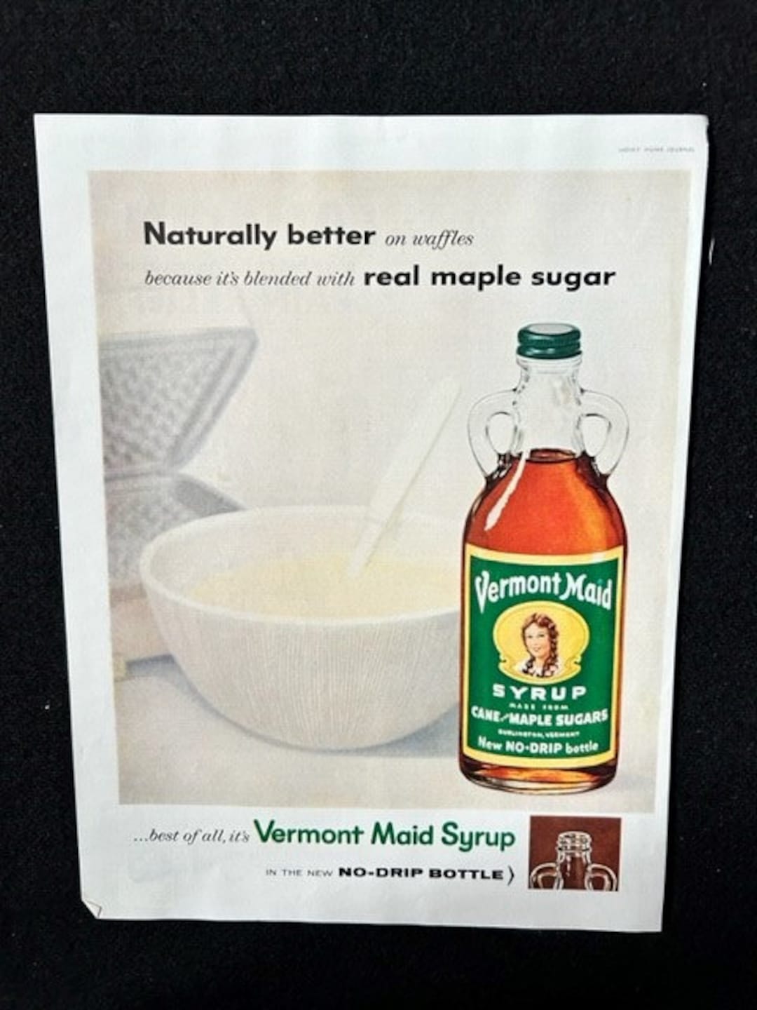 Original 1950's Vermont Maid Syrup Magazine Advertisement - Etsy