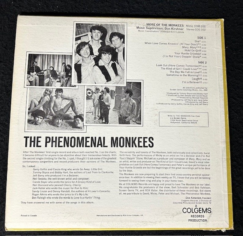 Various 1960's the Monkees Vinyl Records - Etsy