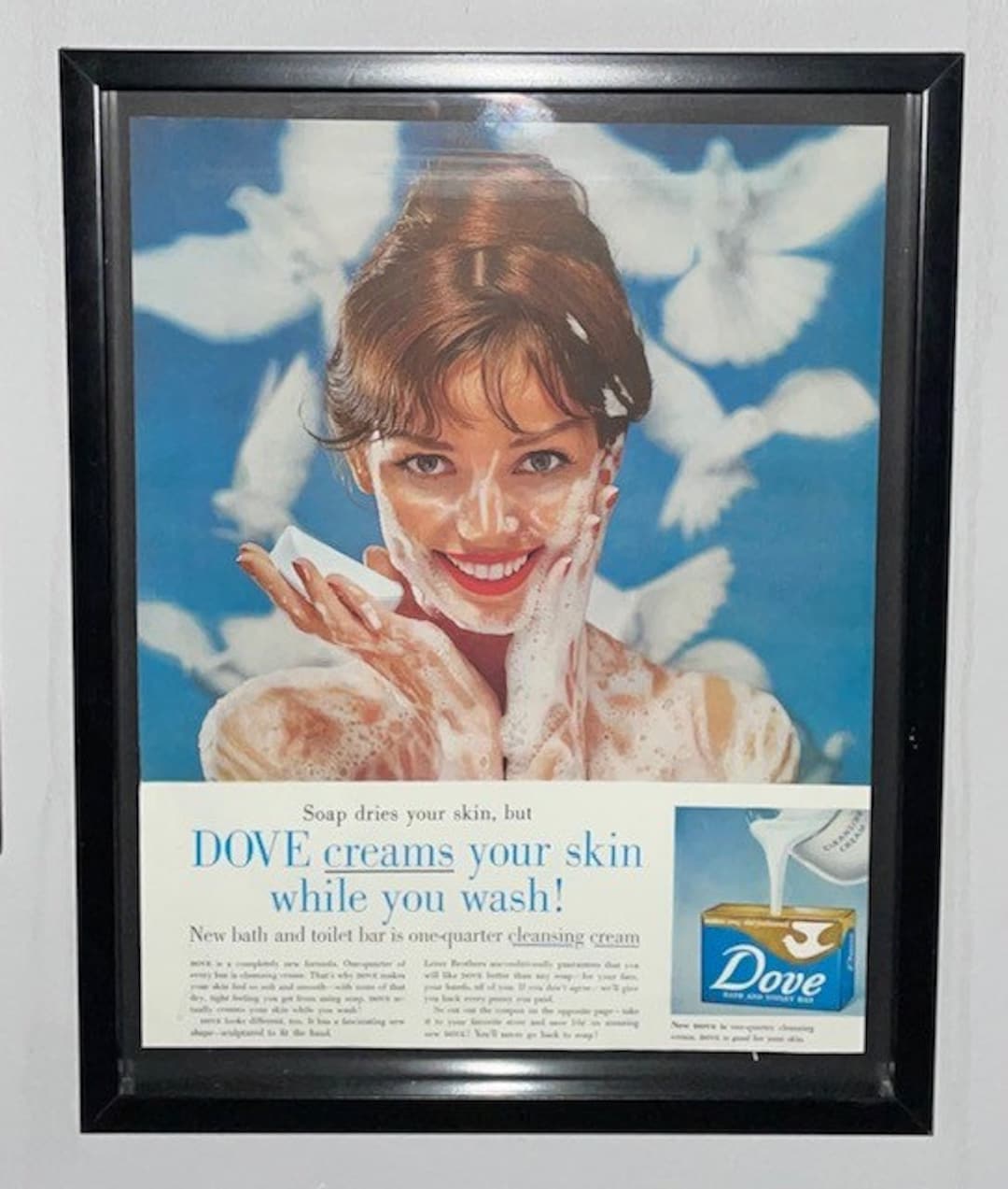 Vintage Dove Advertisement Framed - Etsy