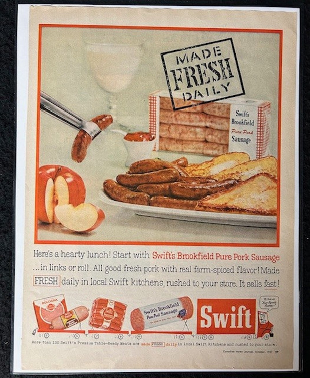 1957 Swift Meats Original Advertisement - Etsy