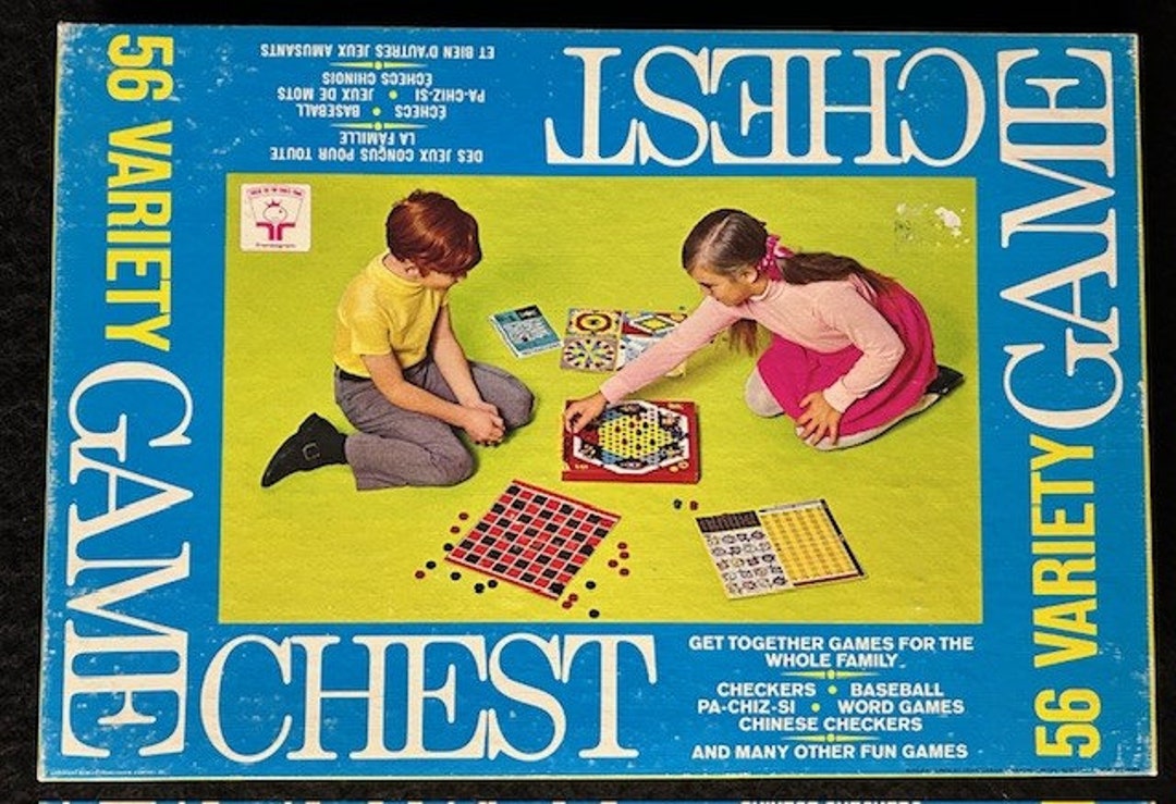 56 Variety Game Chest Board Game - Etsy