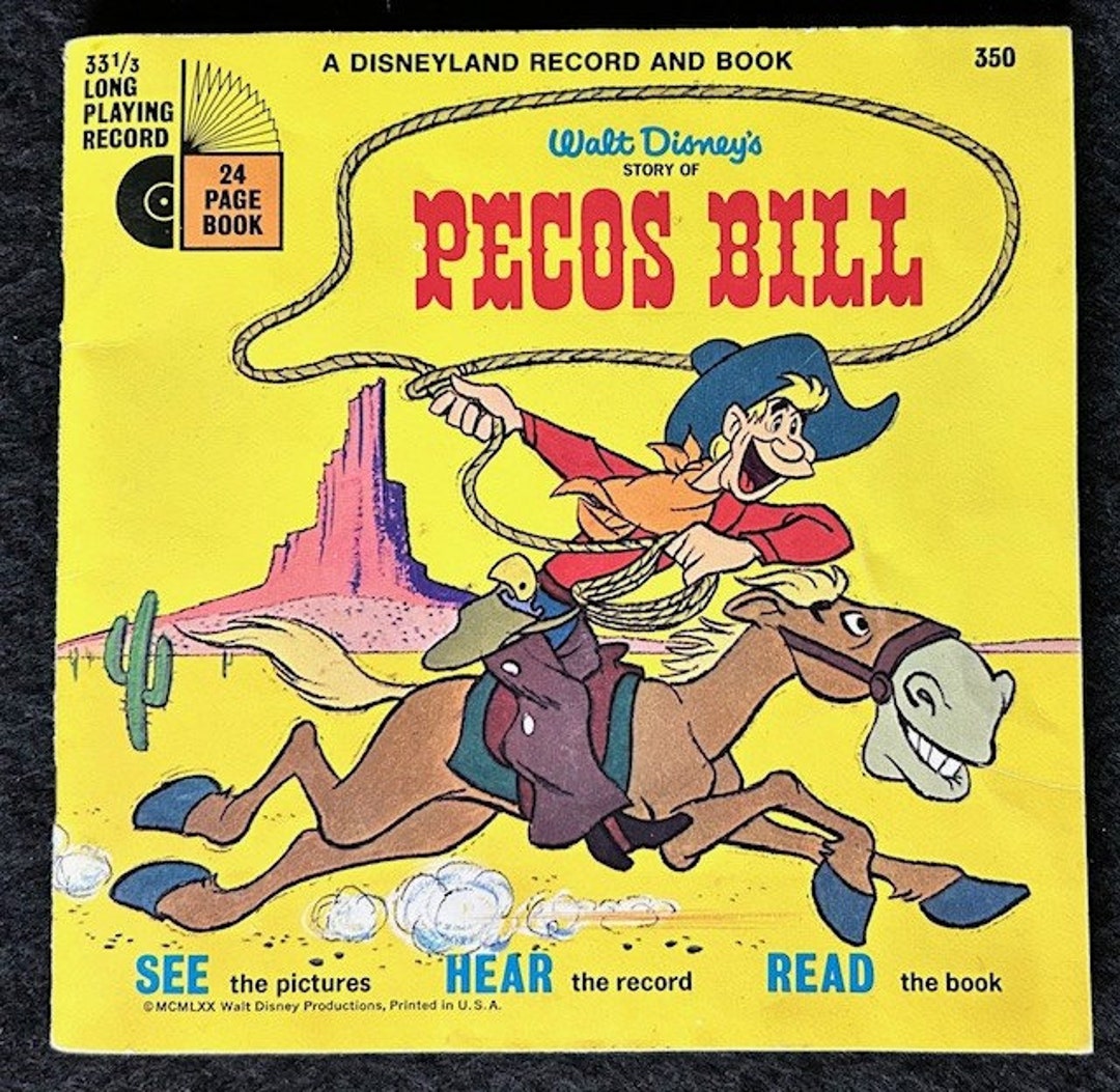 Walt Disney's Story of Pecos Bill Read Along Book and Record - Etsy