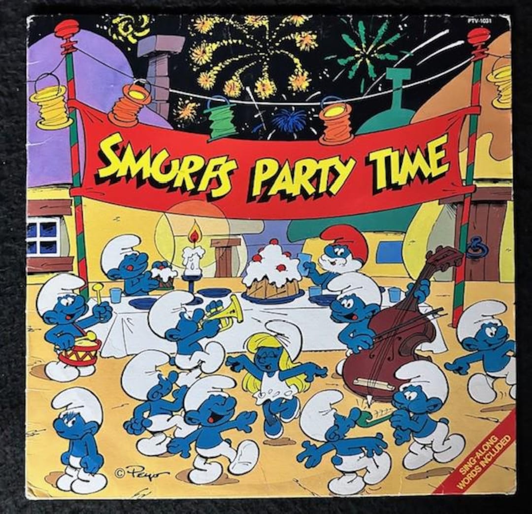 The Smurfs - Smurfs Party Time Album - Etsy