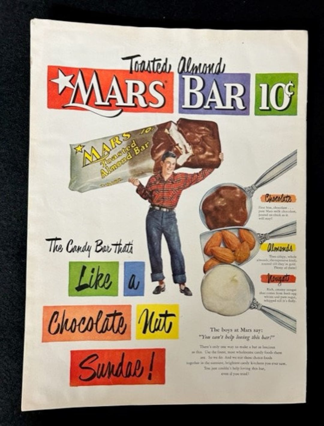1950 Mars Bar Advertisement - Etsy