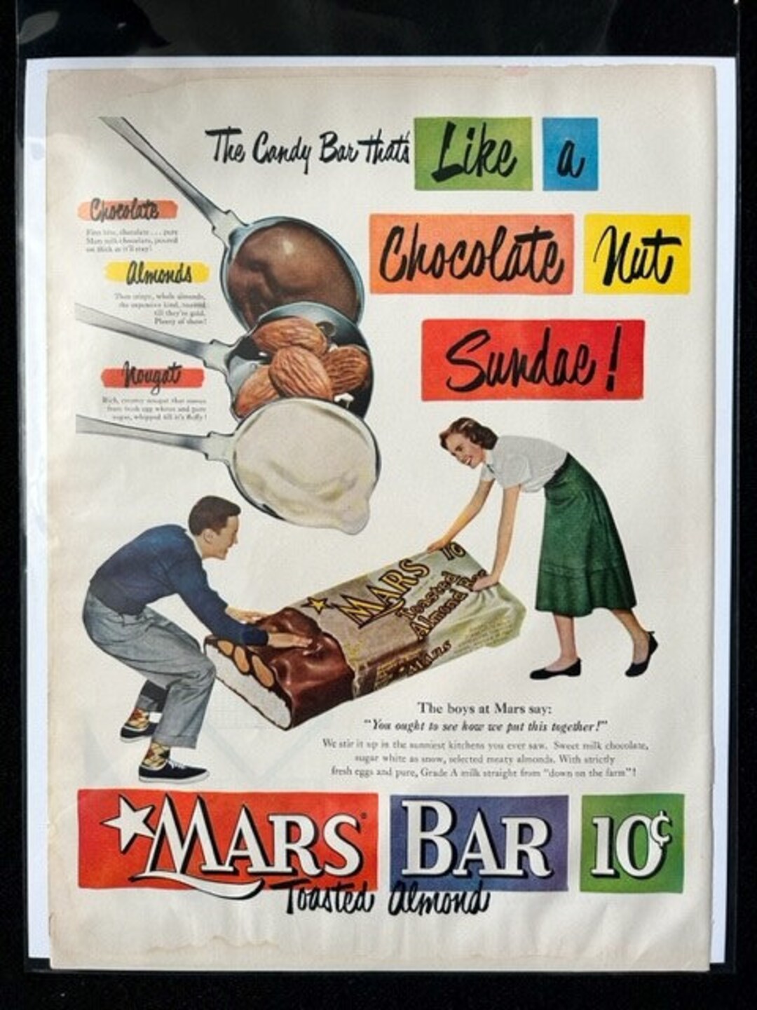 Assorted 1950 Mars Bar Advertisements - Etsy
