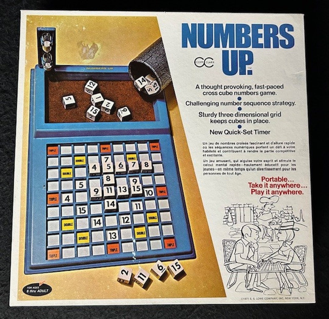 1971 Numbers up Board Game - Etsy