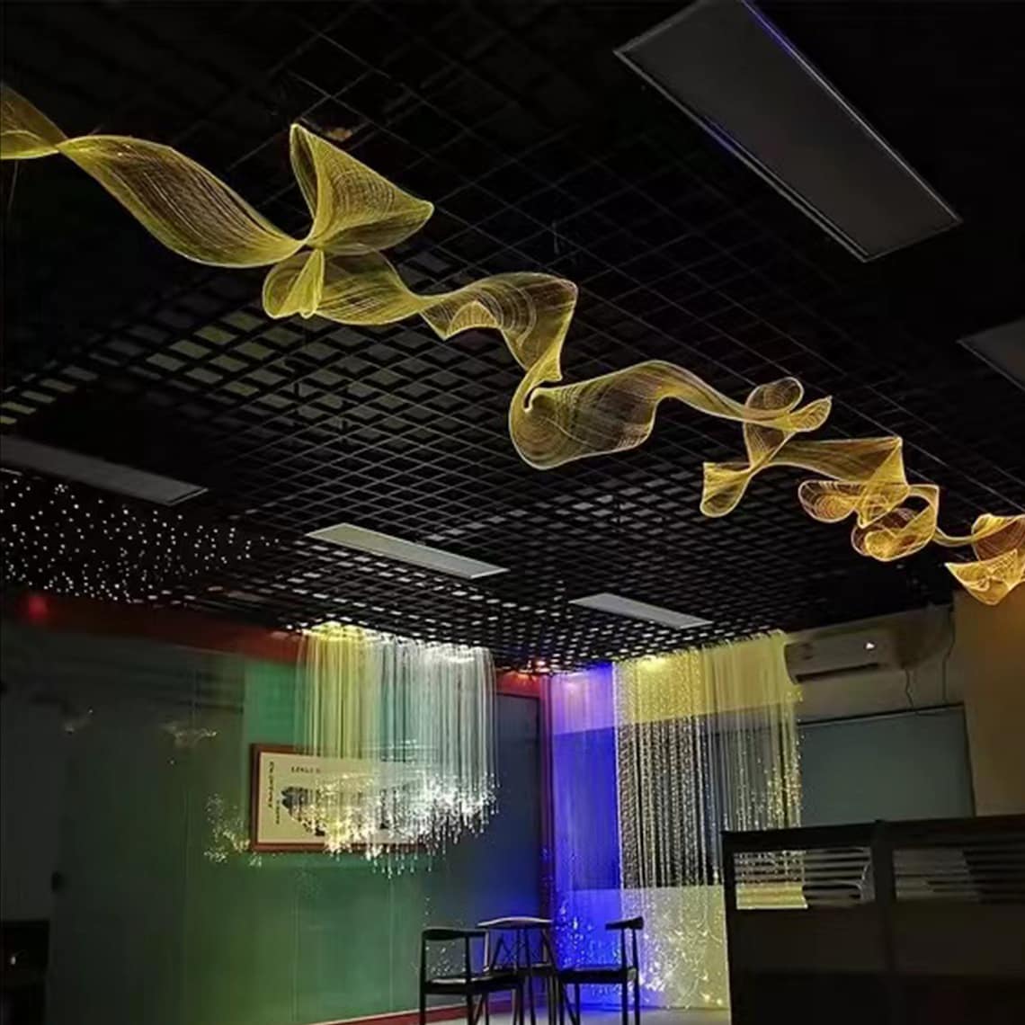 Light up Mesh LED Fiber Optic Mesh LED Light up Netfiber - Etsy