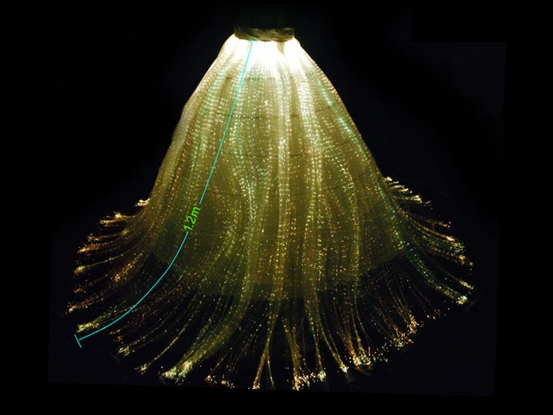 Custom Fiber Optic Skirt, Luminous Skirt, Wedding Skirt, Wedding Dress ...