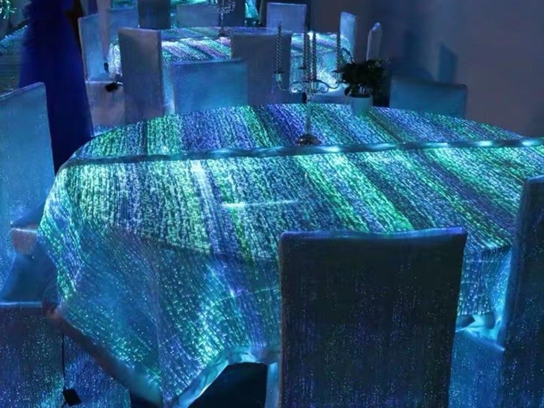 Luminous Tablecloth LED Light up Table Cloth Glowing Fabric - Etsy