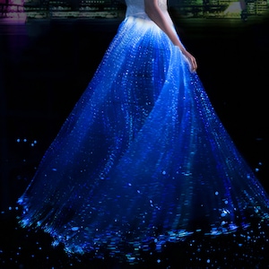 Custom Fiber Optic Skirt, Luminous Skirt, Wedding Skirt, Wedding Dress ...