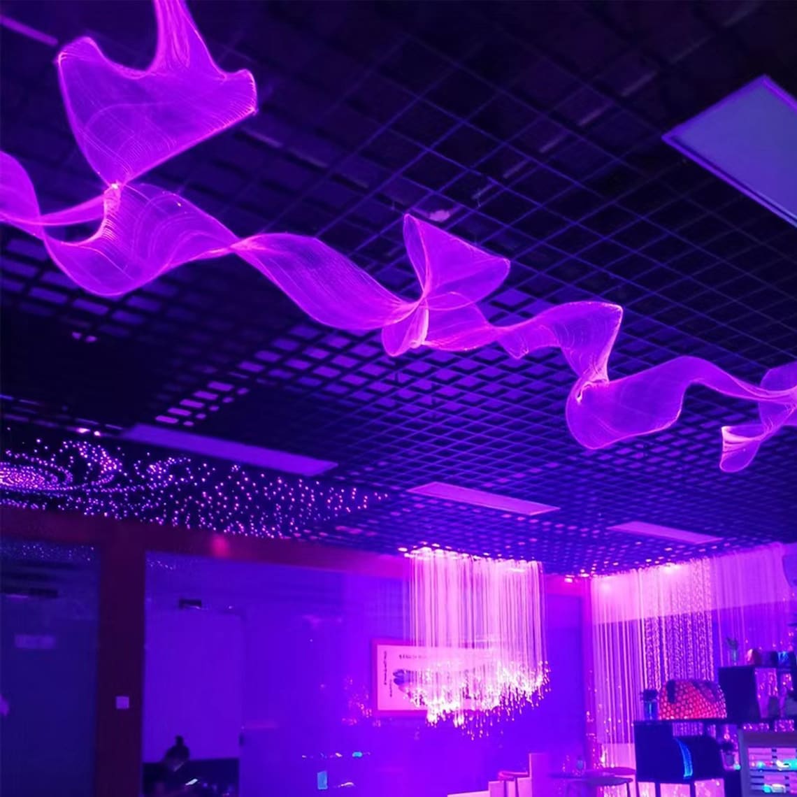 Light up Mesh LED Fiber Optic Mesh LED Light up Netfiber - Etsy