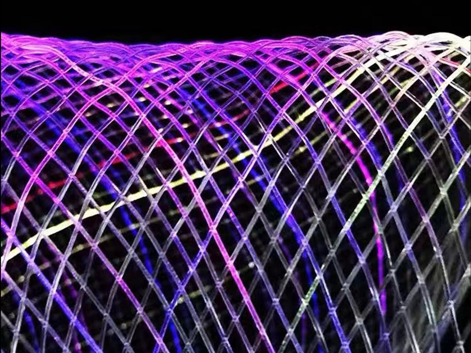 LED Fiber Optic Mesh, LED Light up Net,fiber Optic Art, Luminous Net ...