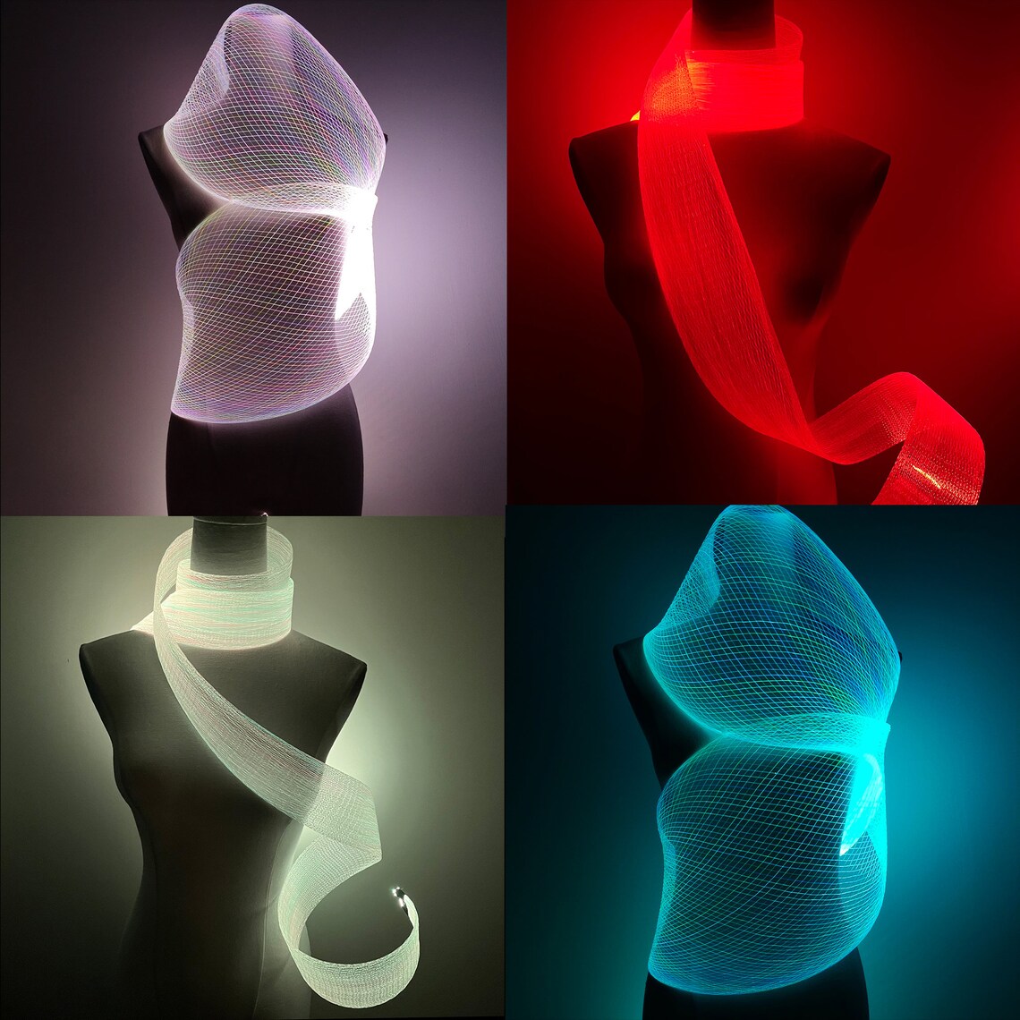 Optical Fiber Mesh, LED Light-up Mesh, RBG Led Fiber Optic Engine, LED ...