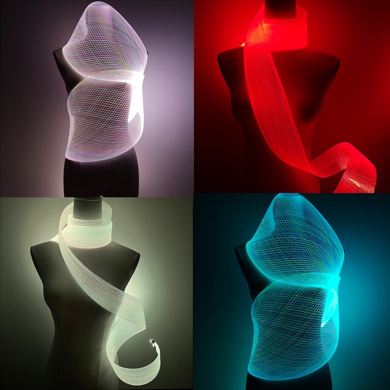 Optical Fiber Mesh, LED Light-up Mesh, RBG Led Fiber Optic Engine, LED ...