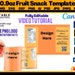 Fruit Snack Templates, Fruit Snack Label, Fruit Snack Candy Birthday ...