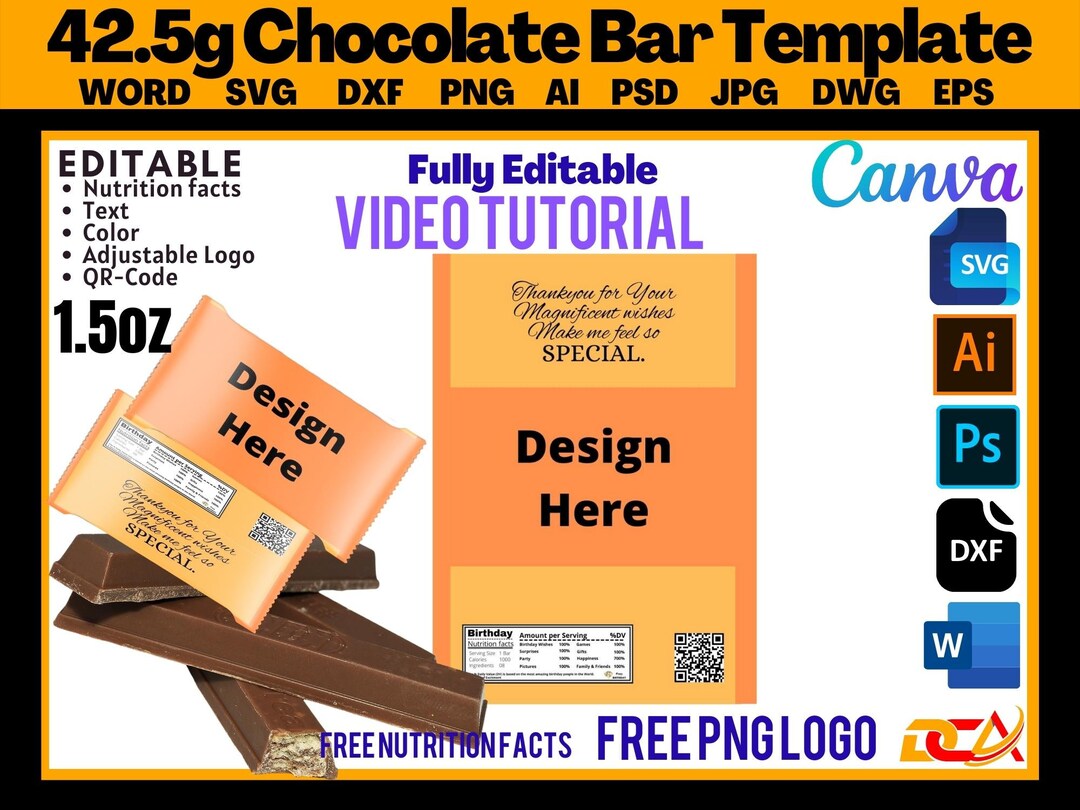 Citcat Candy Wrapper Template, Citcat Wrapper Template 1.5oz - Etsy