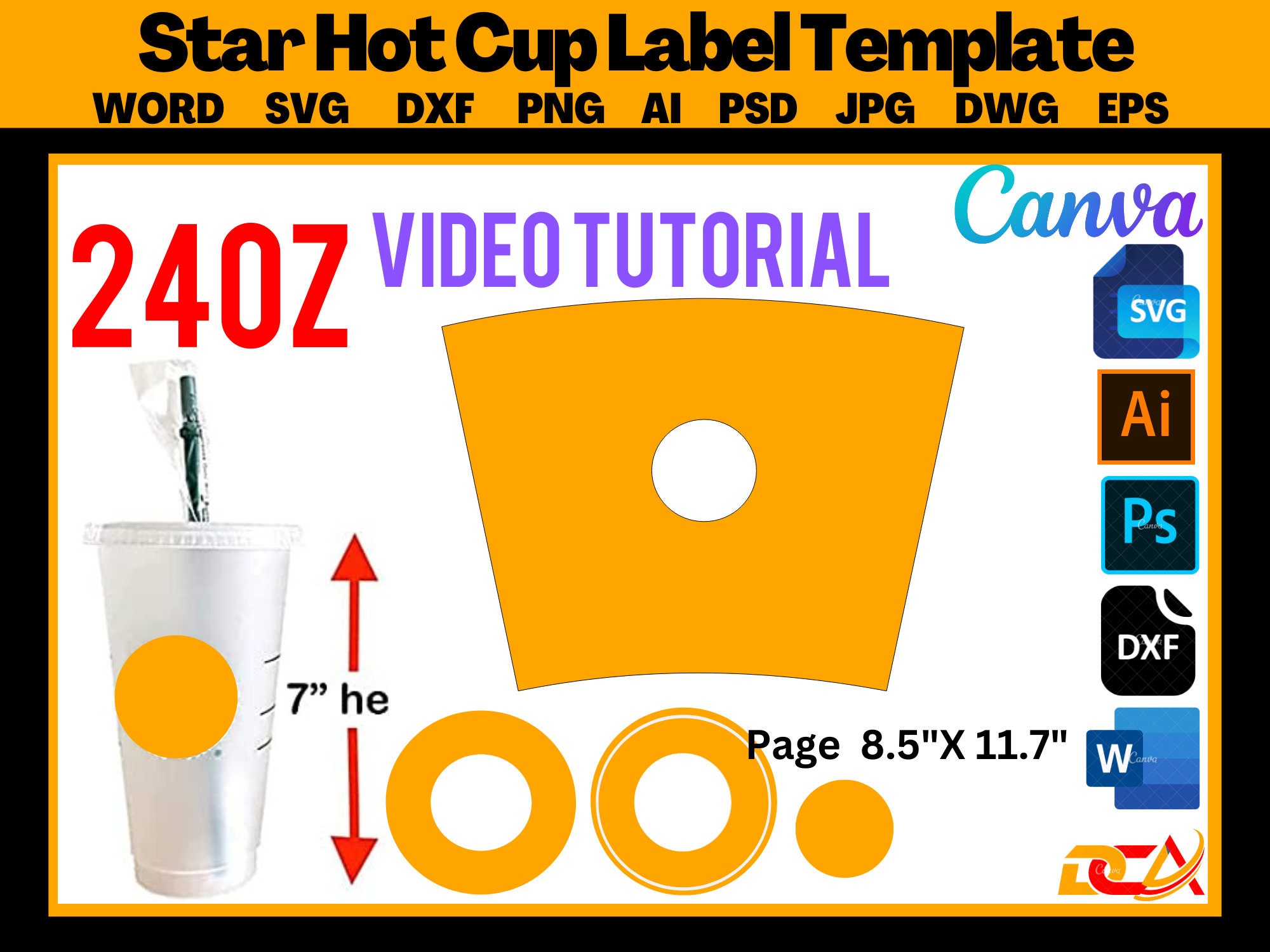 Star Mugs Template Svg 24oz, Star Glass Label Full Wrap Template Svg ...