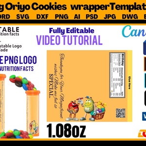 M&m's Mini Chocolate Tube Wrapper, M and M Mini Tube 1.08 Oz. Label ...