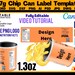 Chip Can Template, Snacks Can Template, Chip Can Label Template, 1.3 Oz ...