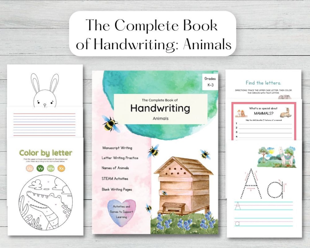 The Complete Book of Handwriting for Elementary Students, Handwriting ...