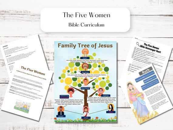 The Five Women of Jesus' Family Sunday School Lesson - Etsy
