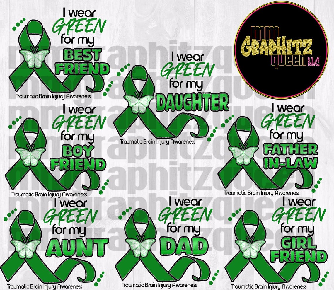 TBI (traumatic Brain Injury) Family Bundle Design. Sublimation Friendly ...