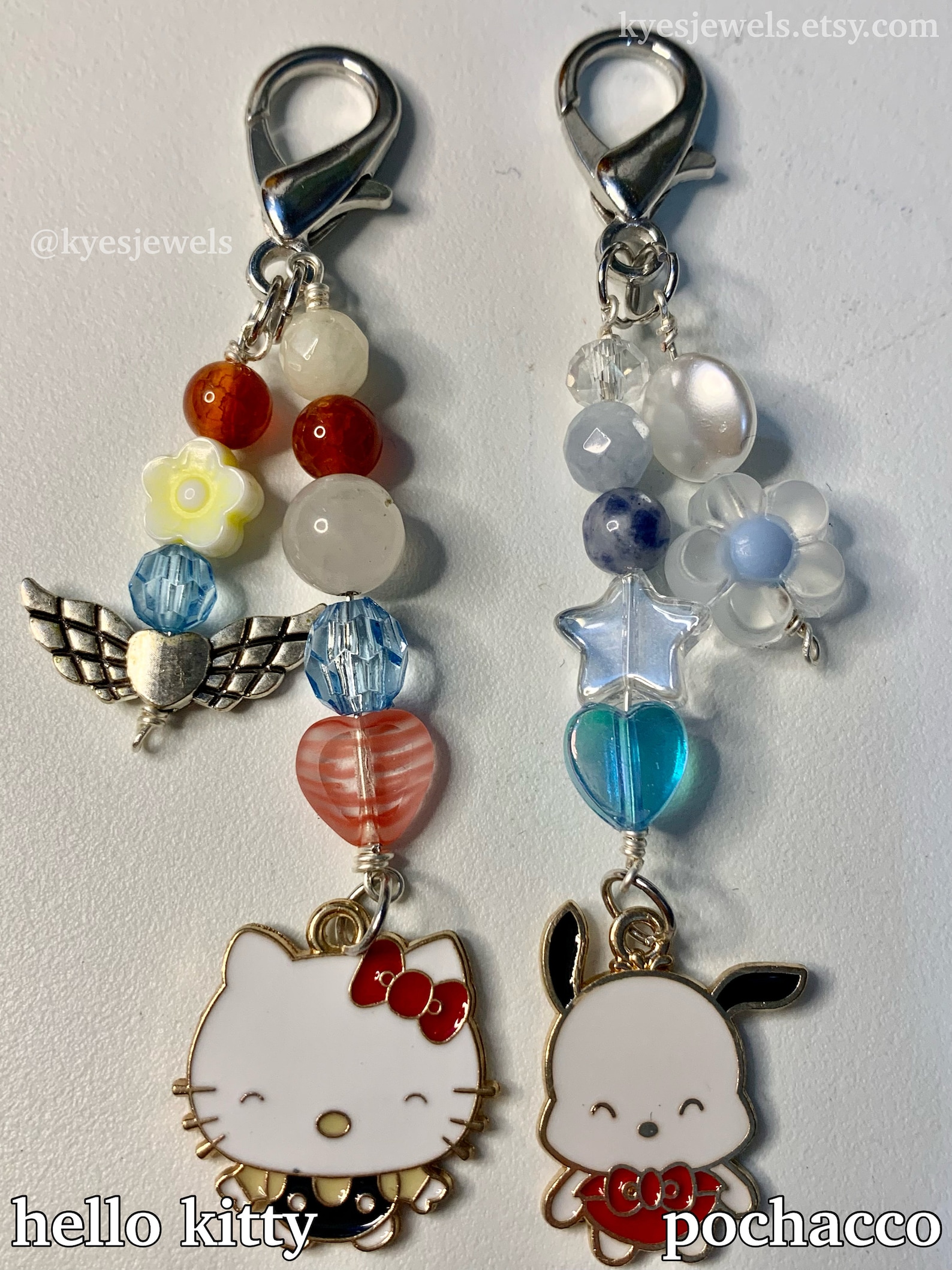 Sanrio Keychains Hello Kitty Keychain Cute Beaded Keychains Keychain ...