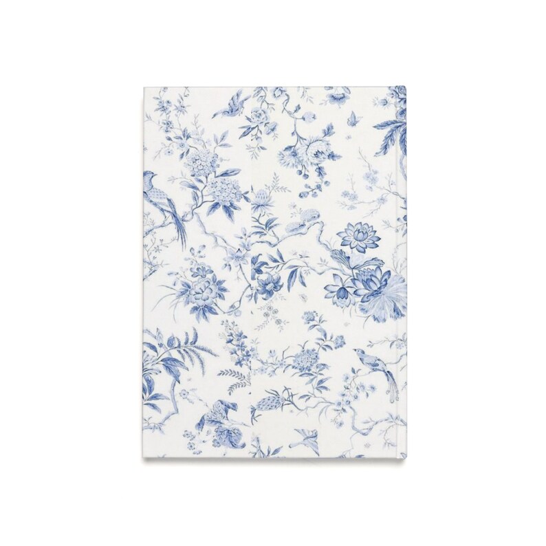 Hardcover Journal Blank Paper Sketch Book Notebook Planner Blue Floral ...