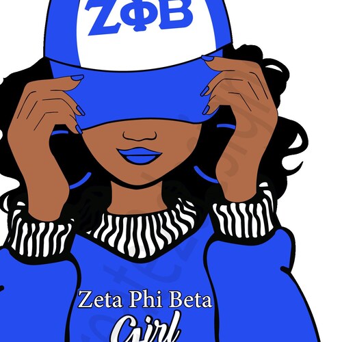 Digital Graphic Zeta Phi Beta Girl Downloadable Design - Etsy